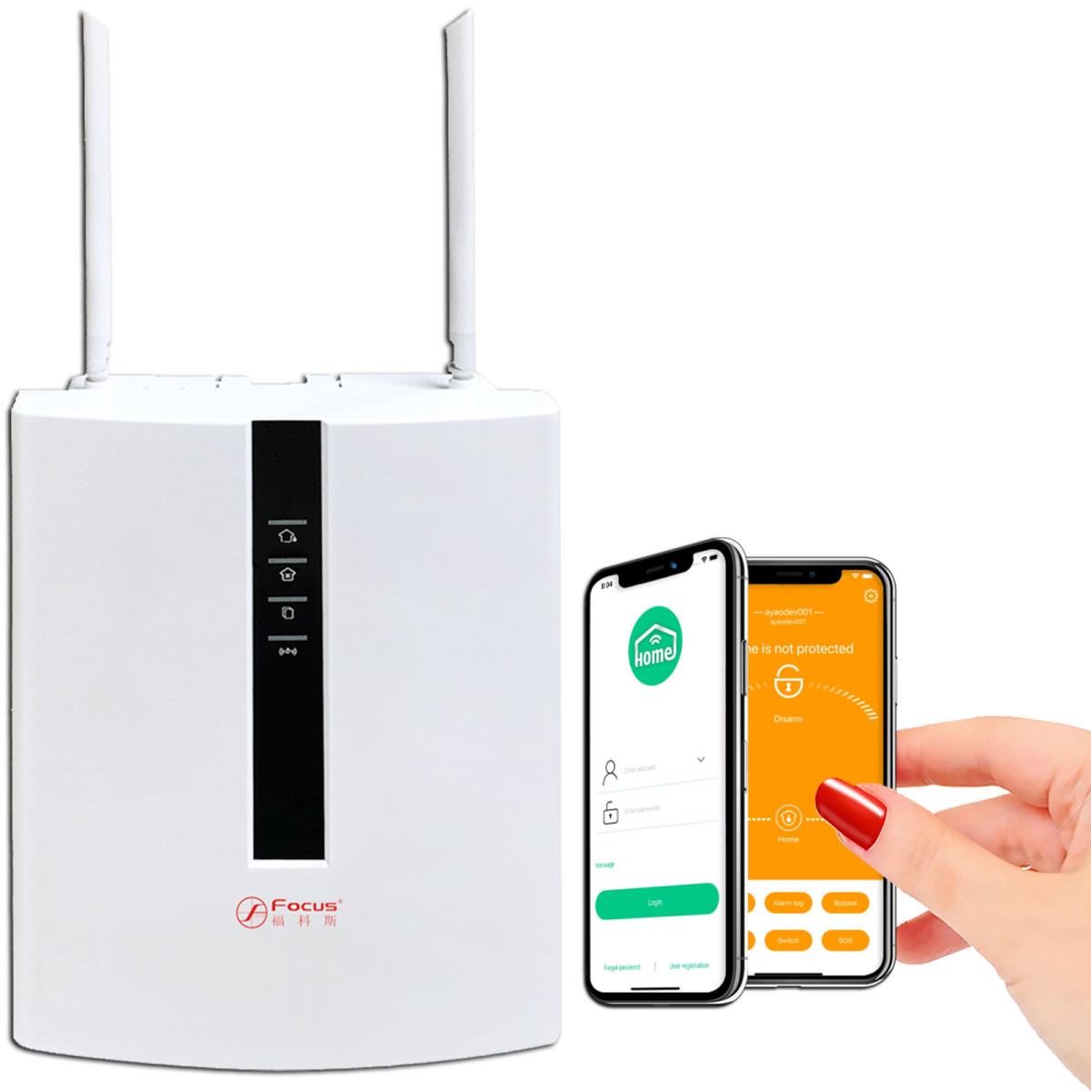 Centrale d'Alarme FC-7668 PRO | Sécurité 4G sans-fil - 8 Zones FSK